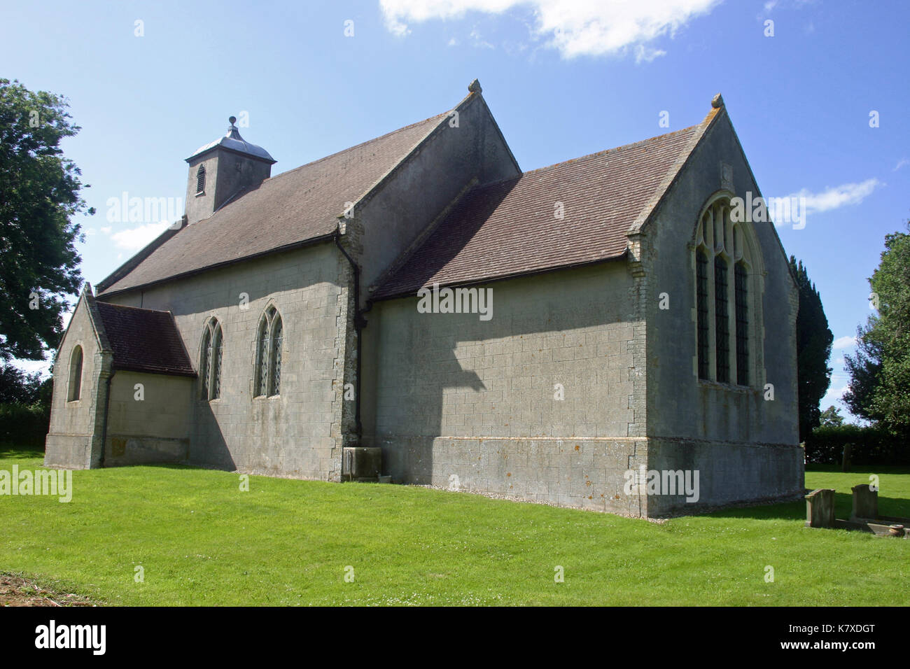 King Charles the Martyr church in Shelland, Suffolk. Viewed from the ...