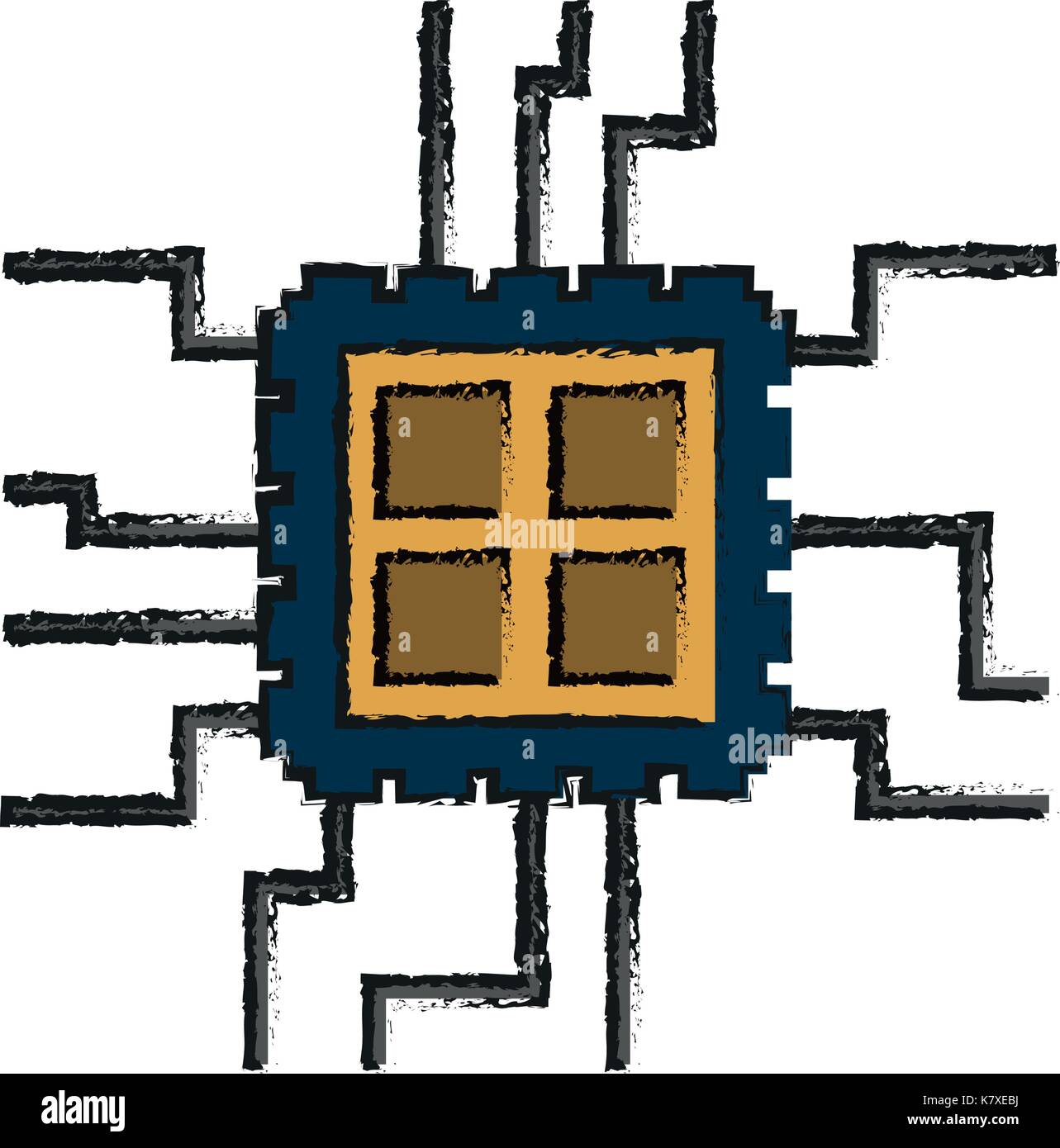 cpu chip icon image Stock Vector Image & Art - Alamy