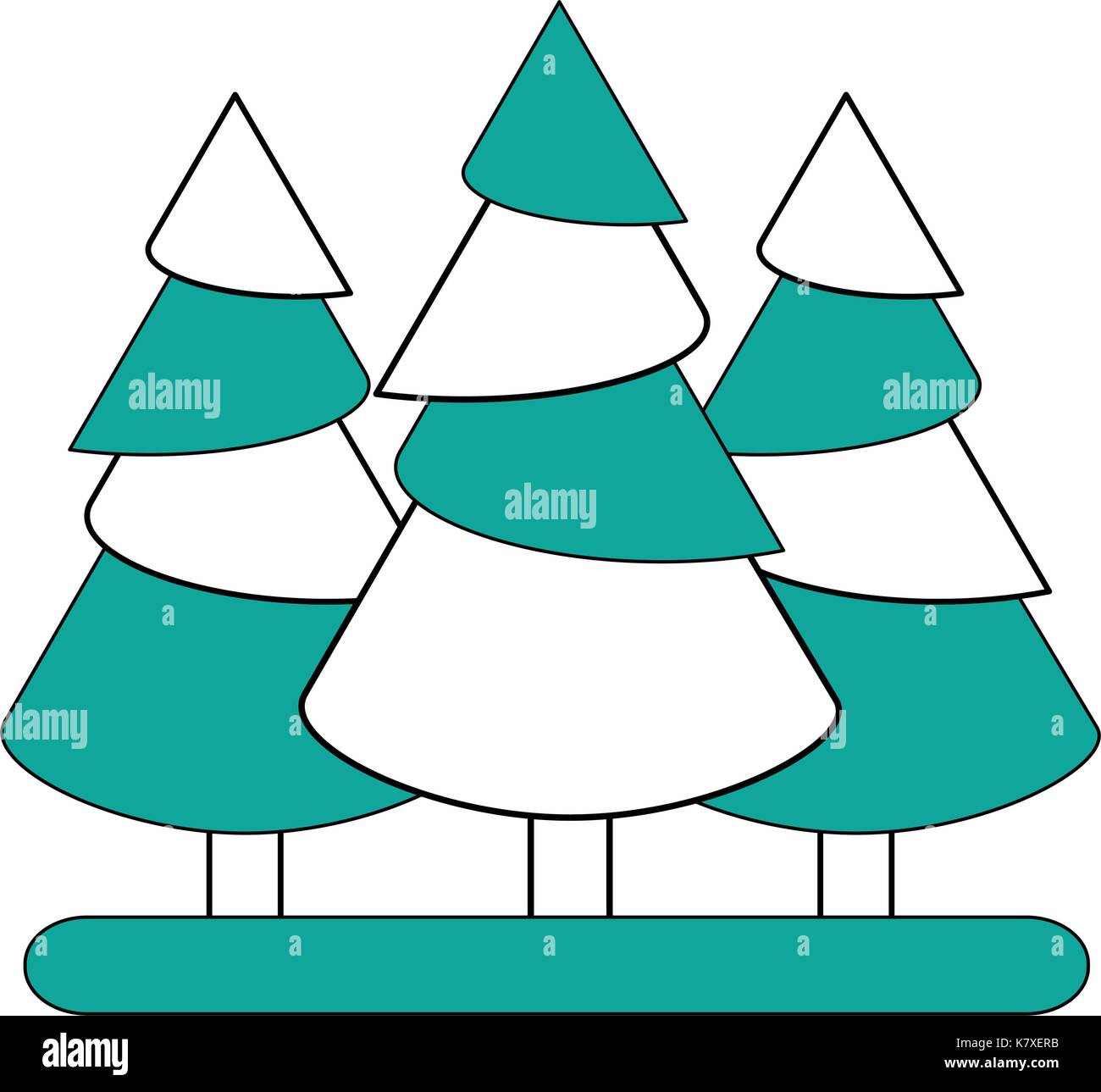 Blue pine tree leaves Stock Vector Images - Alamy
