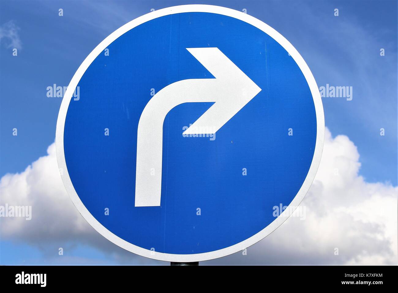 An Image of a traffic sign - right arrow Stock Photo - Alamy