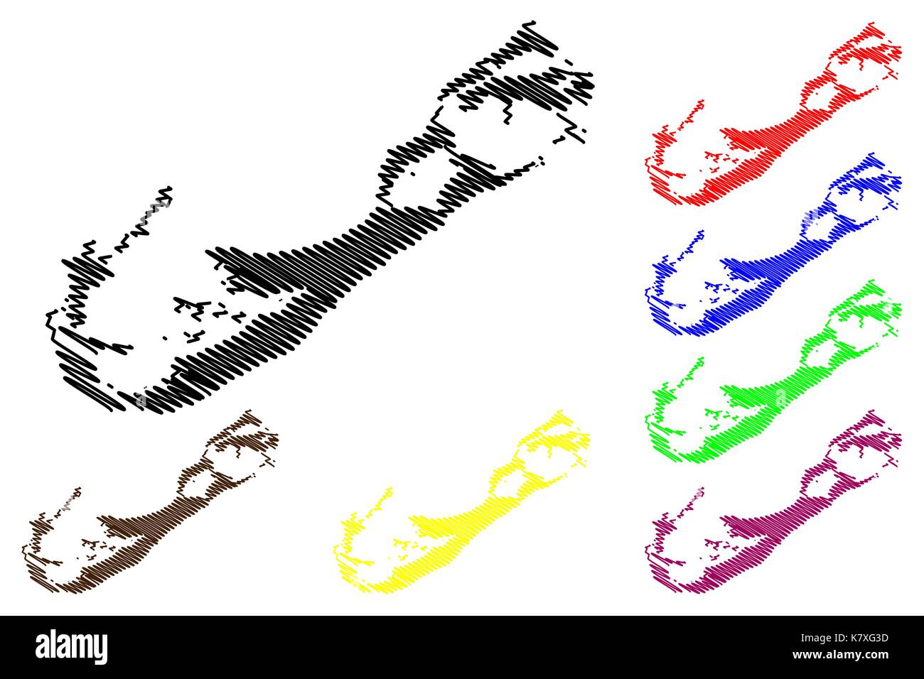 bermuda island map vector illustration, scribble sketch bermuda island ...