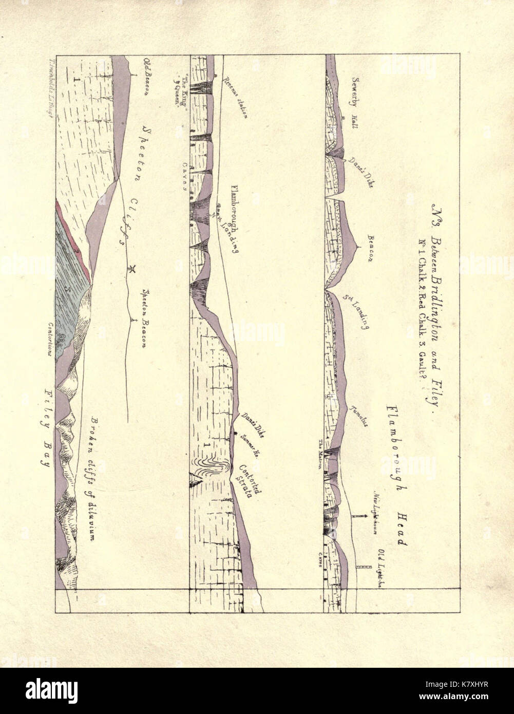 Illustrations of the geology of Yorkshire BHL22967006 Stock Photo - Alamy