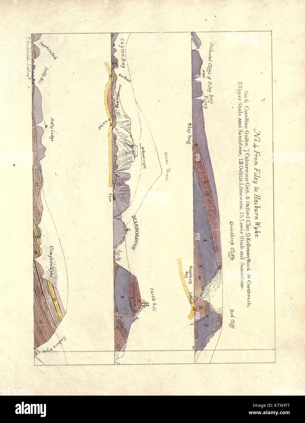 Illustrations of the geology of Yorkshire BHL22967008 Stock Photo - Alamy