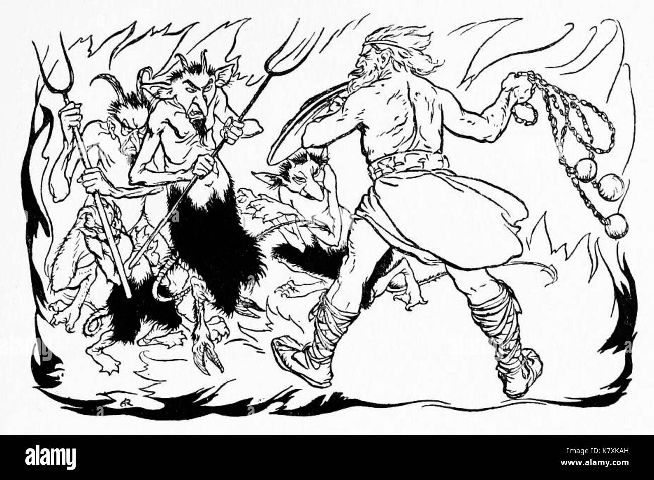 Irish folklore fairy illustration Black and White Stock Photos & Images ...