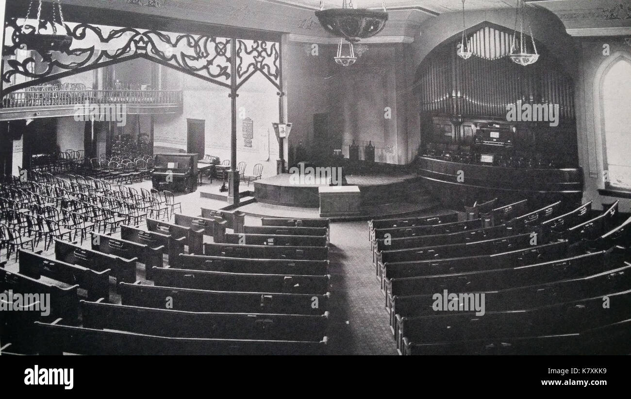Interior of the First Reformed Church in 1917 Stock Photo - Alamy