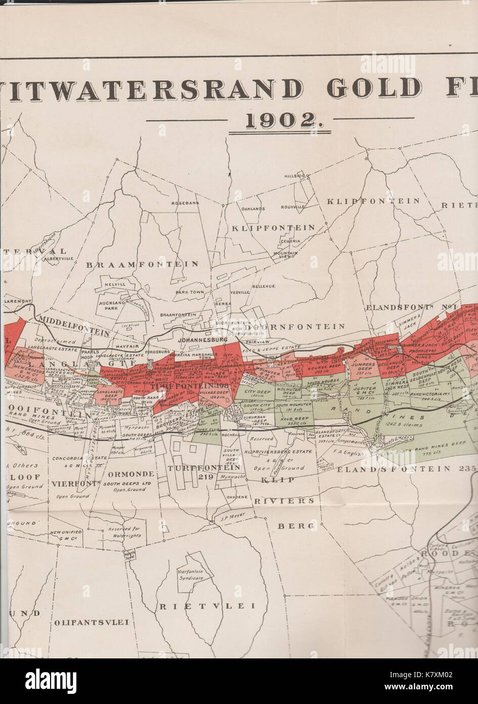Johannesburg Gold Fields 1902 Stock Photo - Alamy