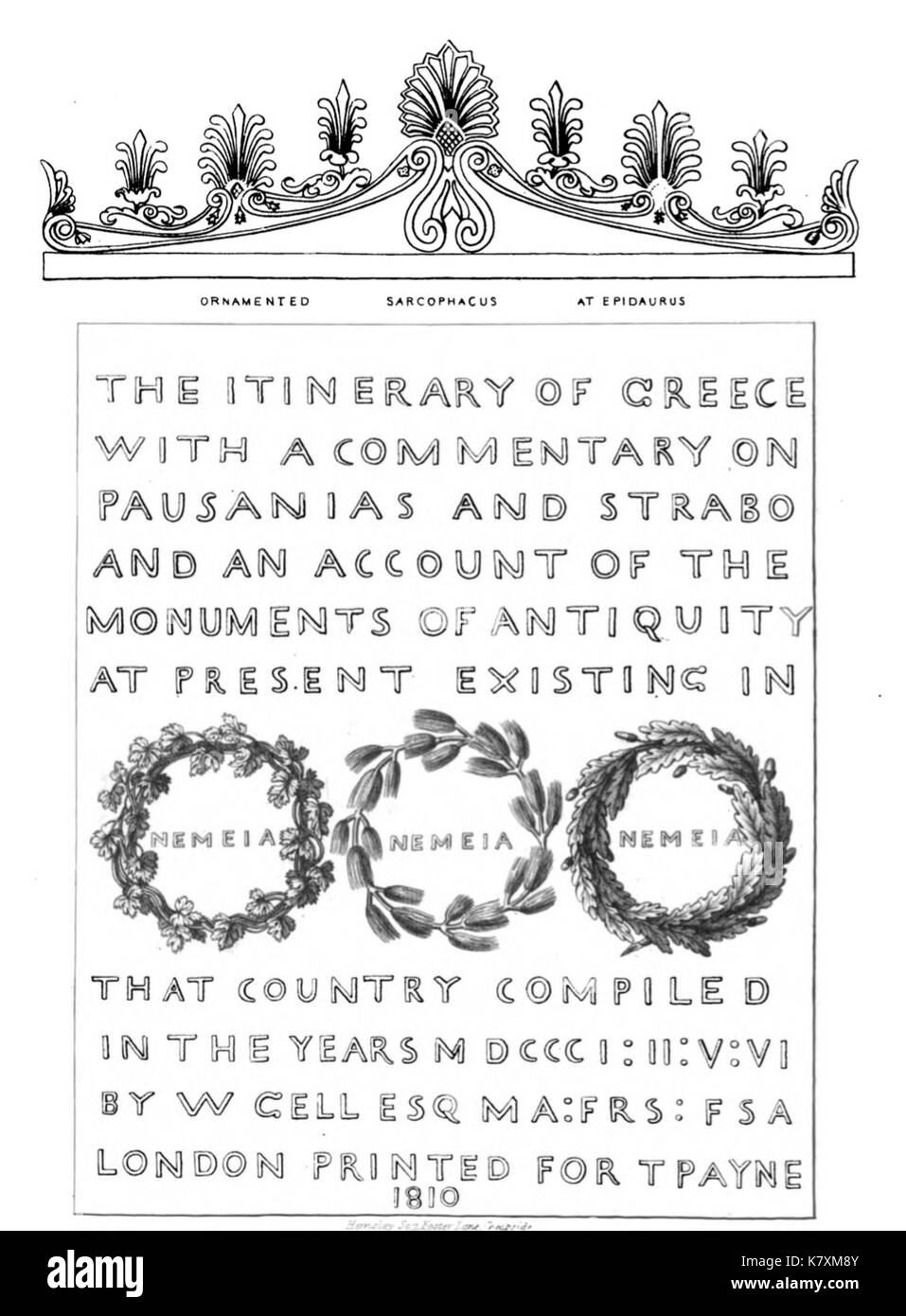 Itinerary of Greece title page Stock Photo - Alamy