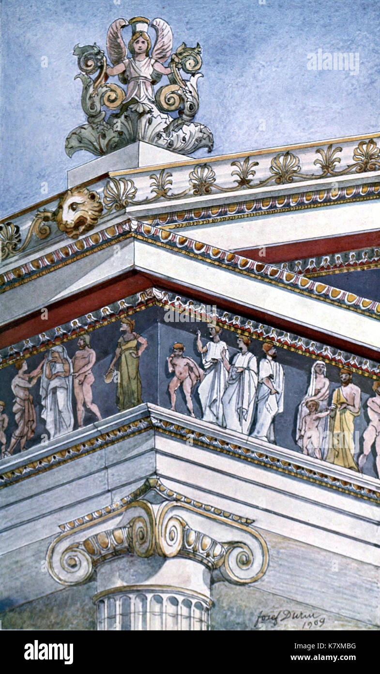Ionic polychromy Die Baukunst der Griechen Stock Photo - Alamy