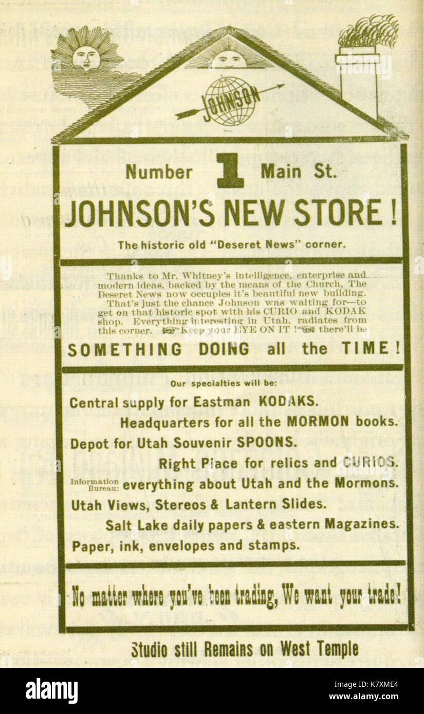 Johnson's store advertisement Stock Photo - Alamy