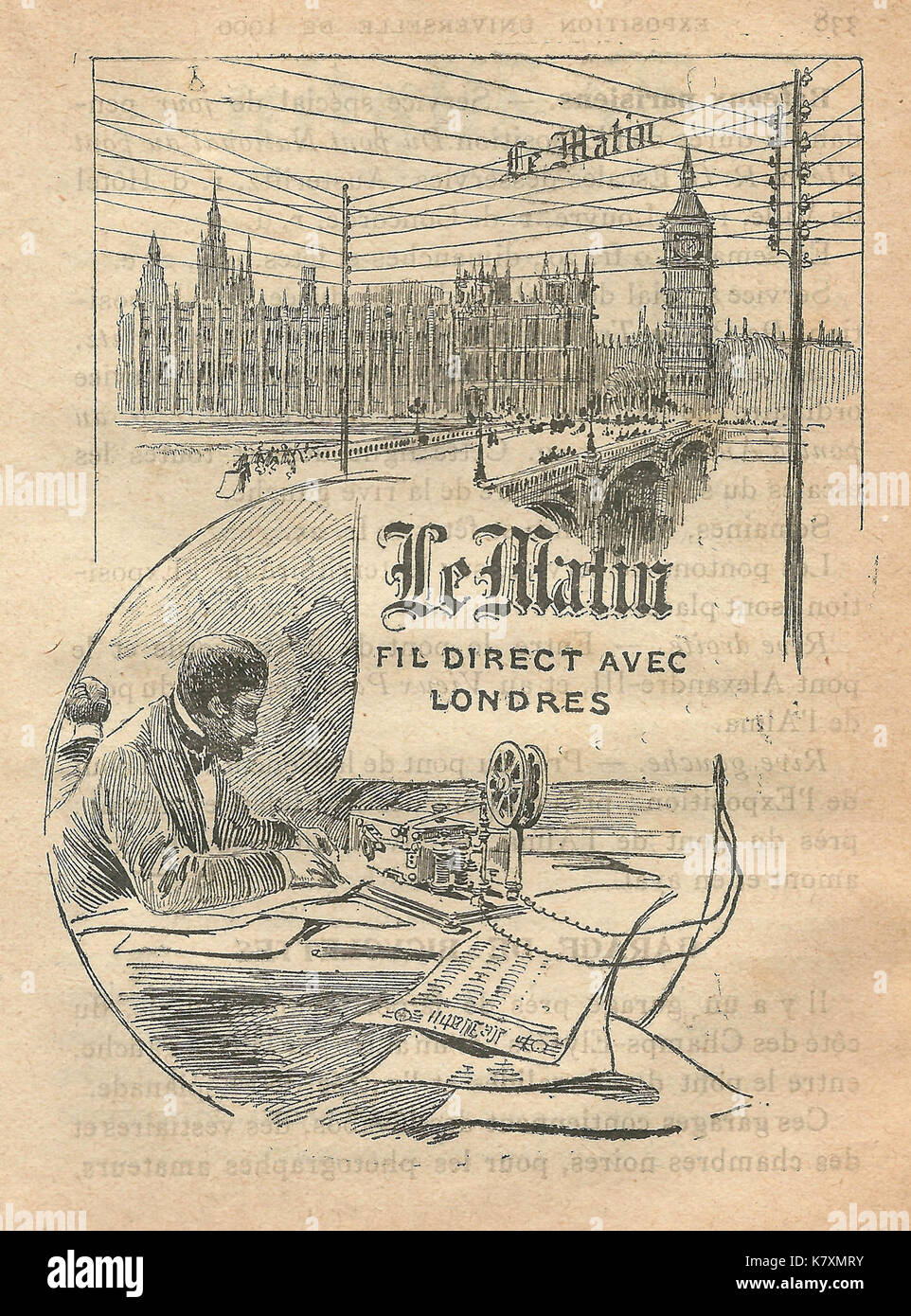 Journal Le Matin 1900 a1 Stock Photo - Alamy