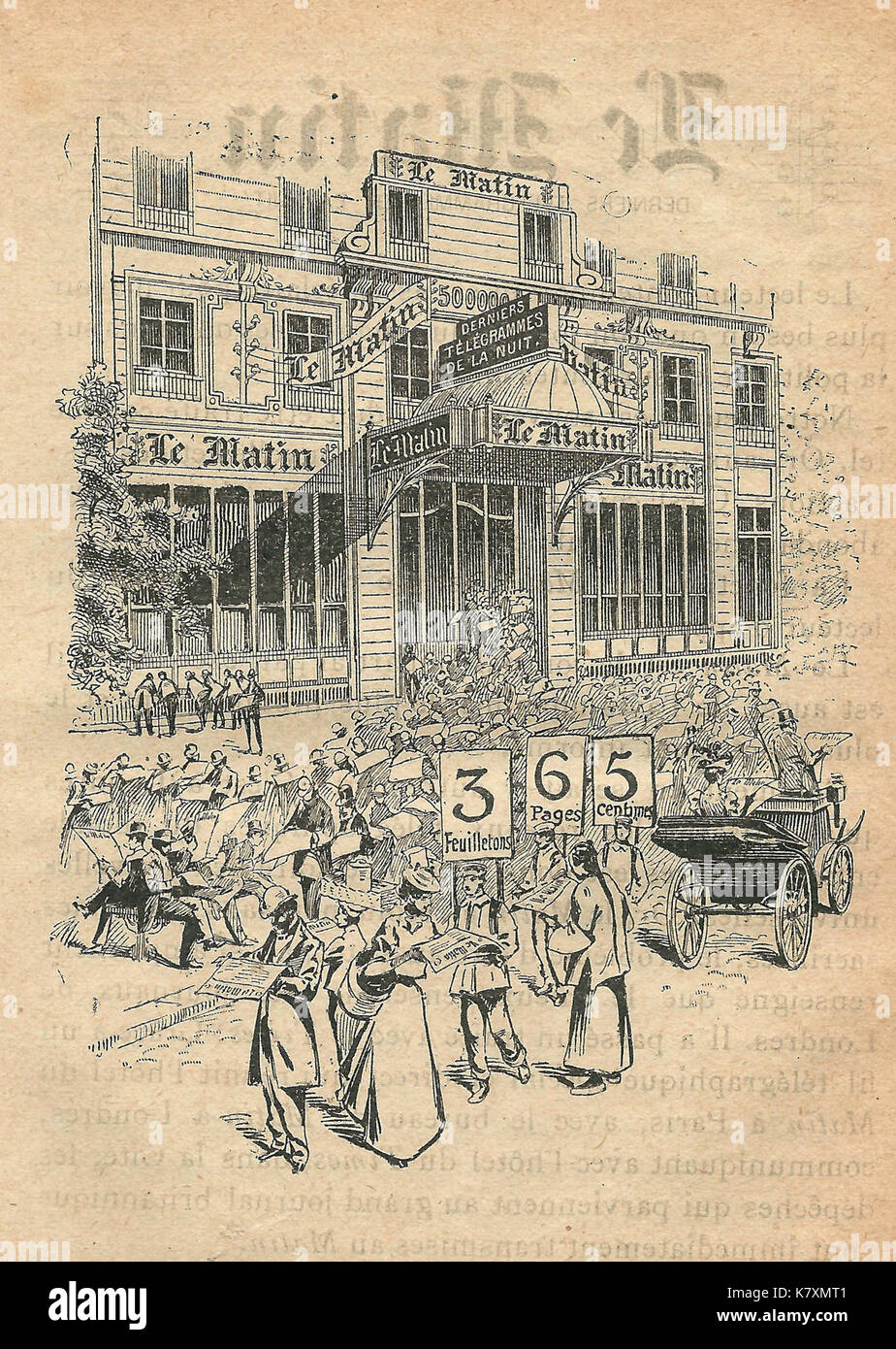 Journal Le Matin 1900 a2 Stock Photo - Alamy