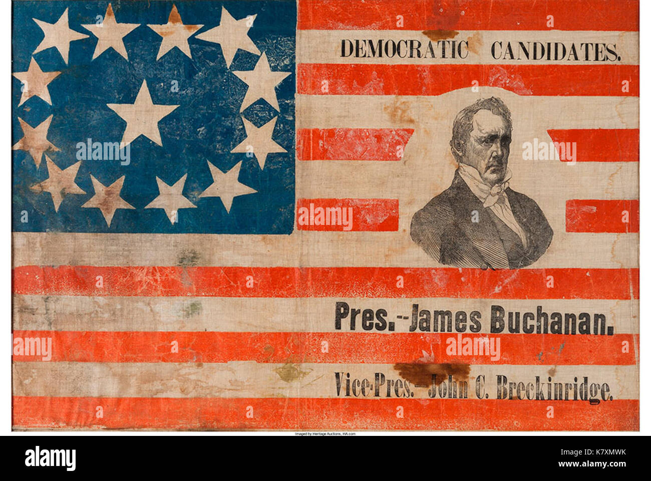 James Buchanan campaign flag, 1856 Stock Photo - Alamy