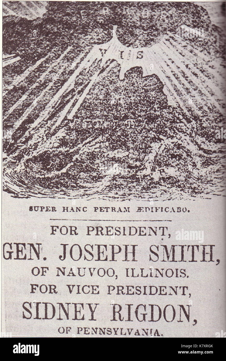 Joseph Smith presidential election pamphlet, 1844 Stock Photo - Alamy