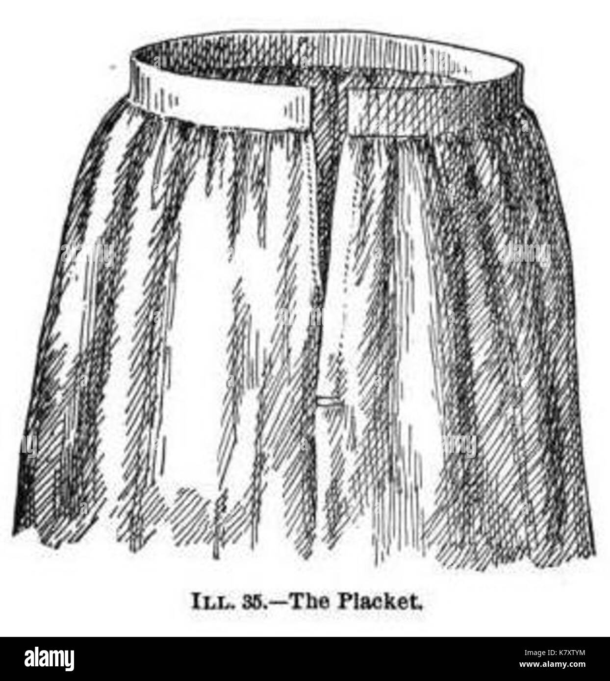 Illustration of a Placket Stock Photo - Alamy