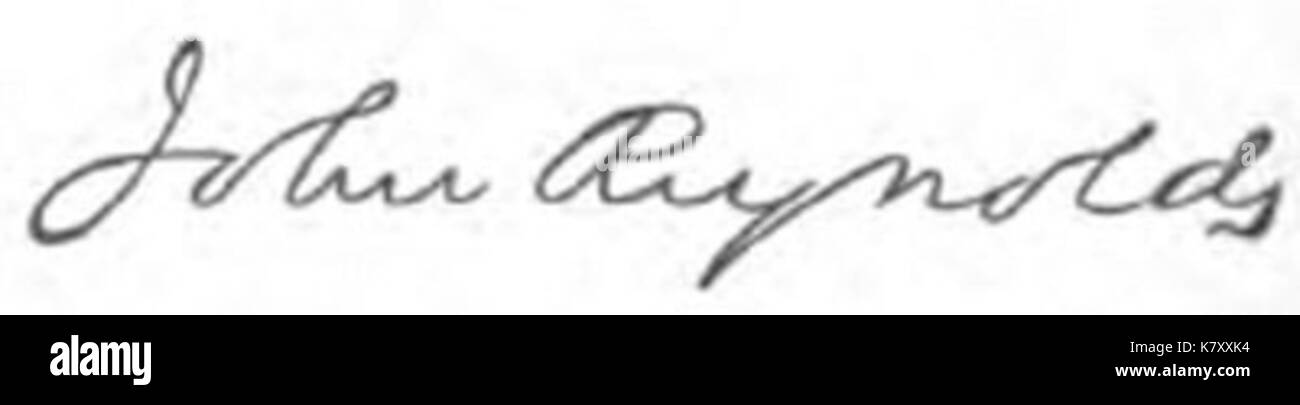 This image features the signature of John Reynolds, possibly an artist ...