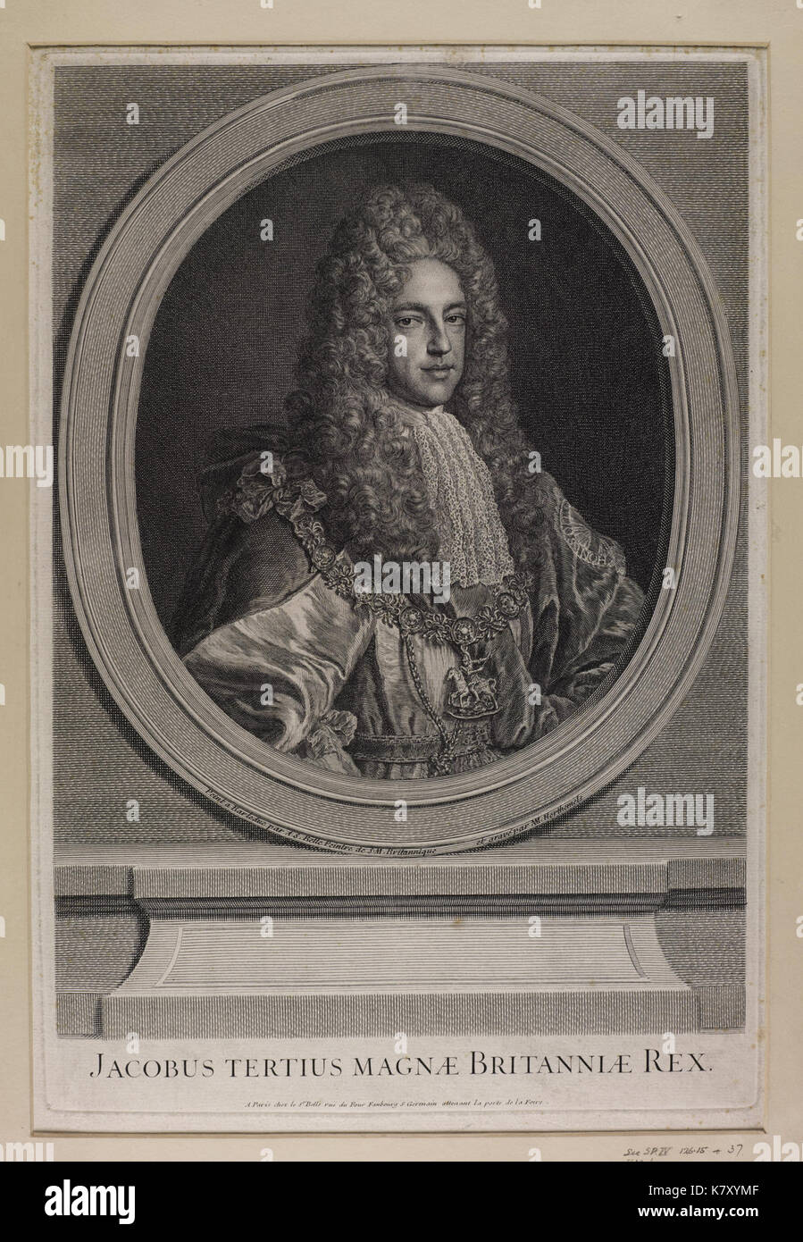 Jacobite broadside Jacobus Tertius Magnae Britanniae Rex Stock Photo ...