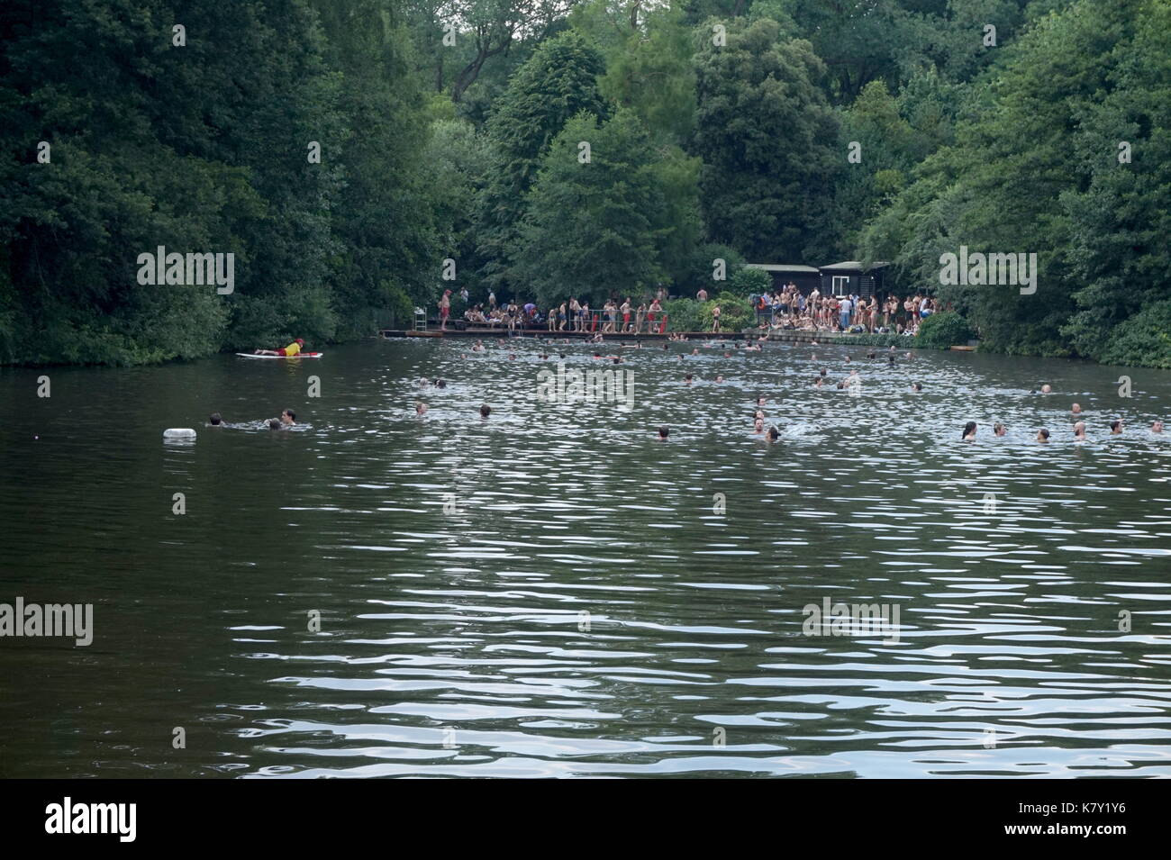 Hampstead ponds london swimming hi-res stock photography and images - Alamy