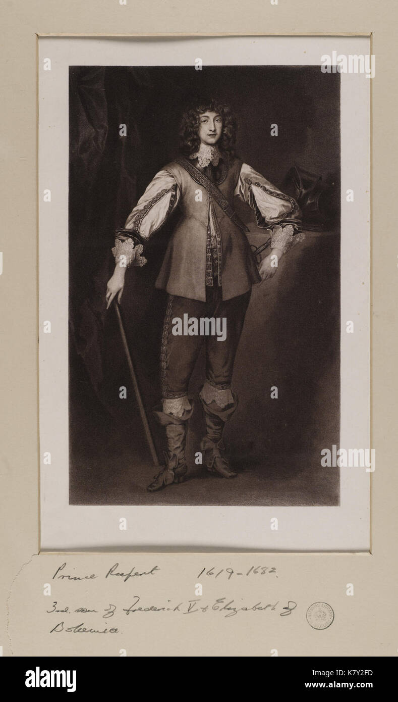 Jacobite broadside Portrait of Prince Rupert (1619 1682 Stock Photo - Alamy