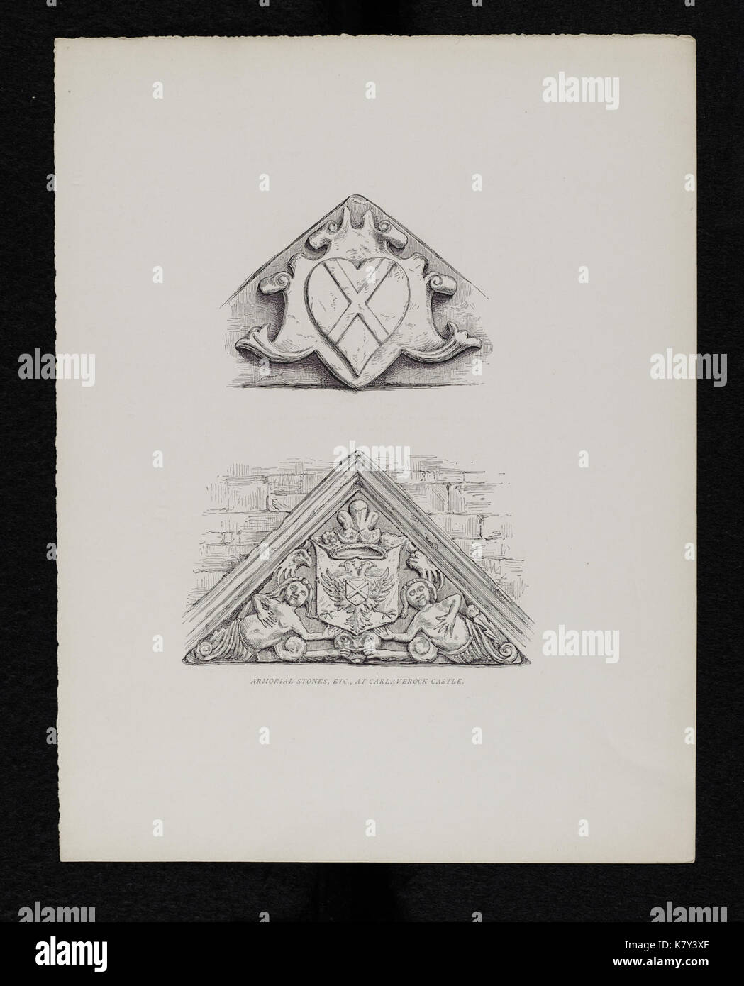Jacobite broadside Reproductions of monuments in Carlaverock Castle ...