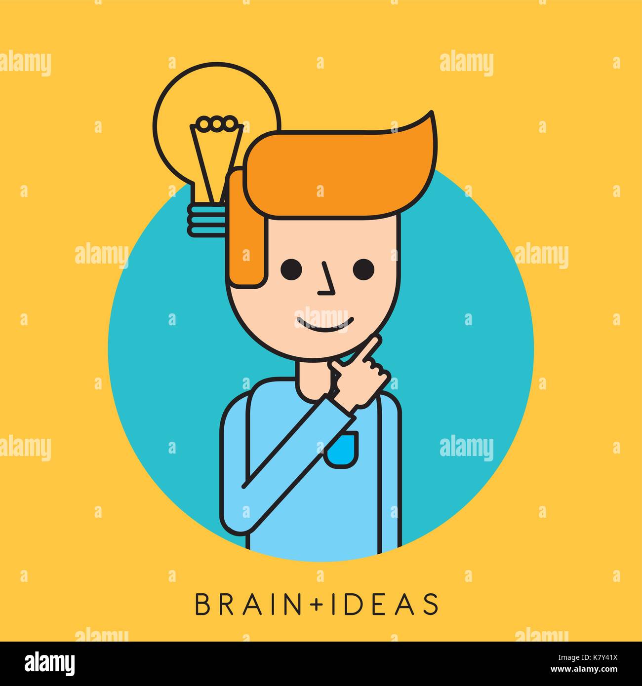 character idea brain innovation concept Stock Vector Image & Art - Alamy