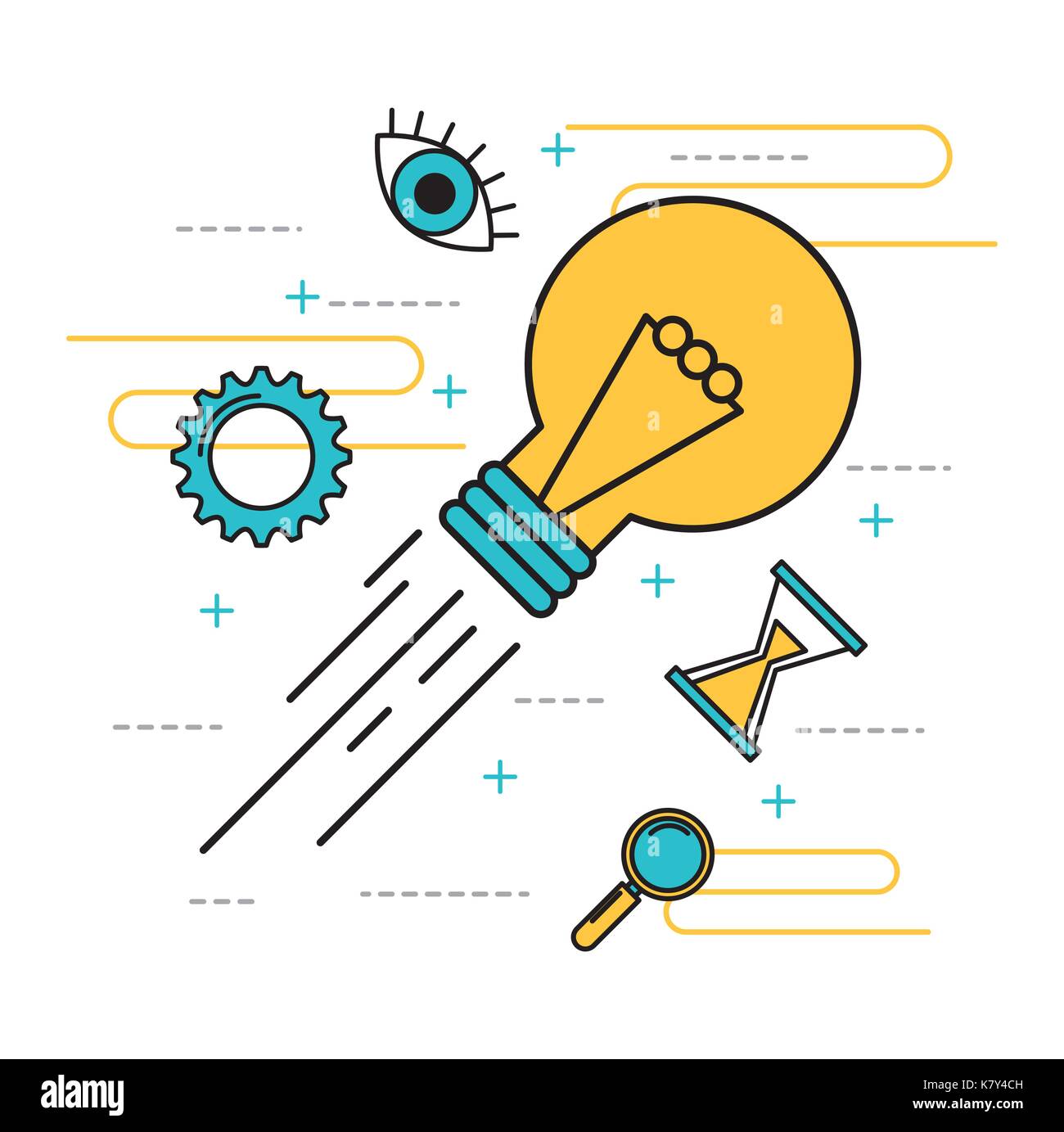 Solution magnifier Stock Vector Images - Alamy