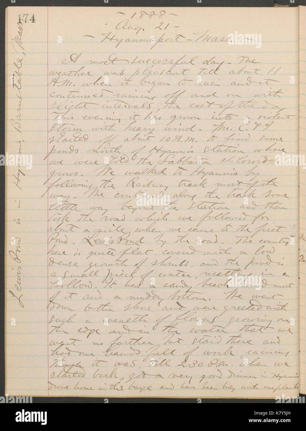 Journal, 1887 1890 (inclusive) (Page 174) BHL40346866 Stock Photo - Alamy