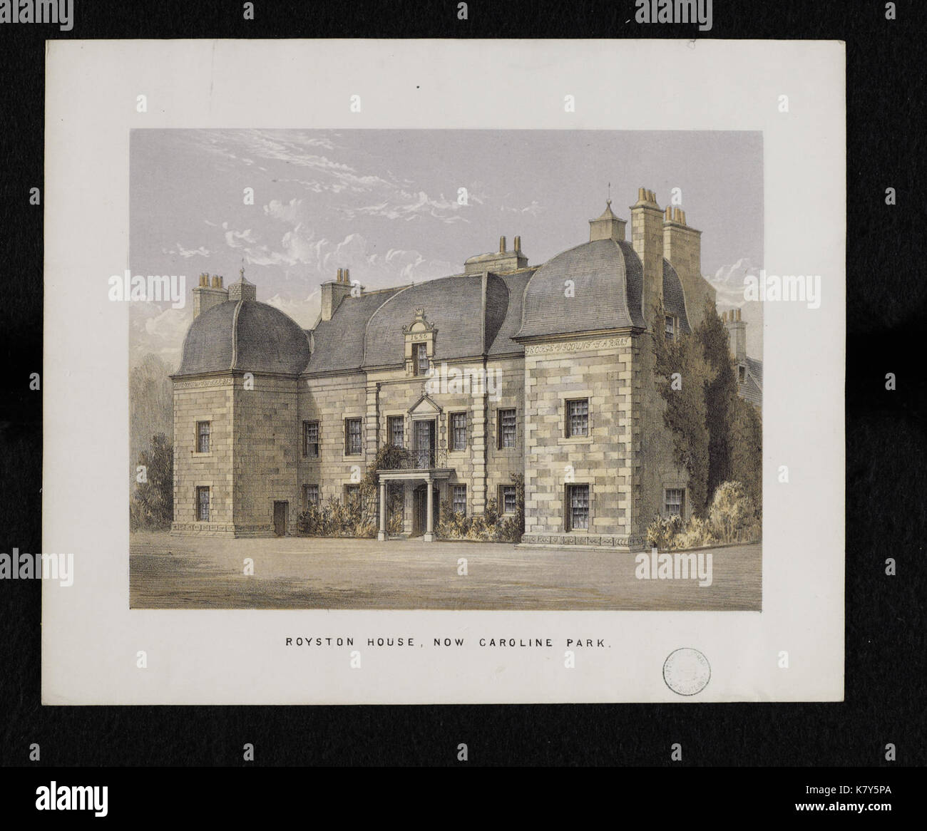 Jacobite broadside Royston House, now Caroline Park 02 Stock Photo - Alamy