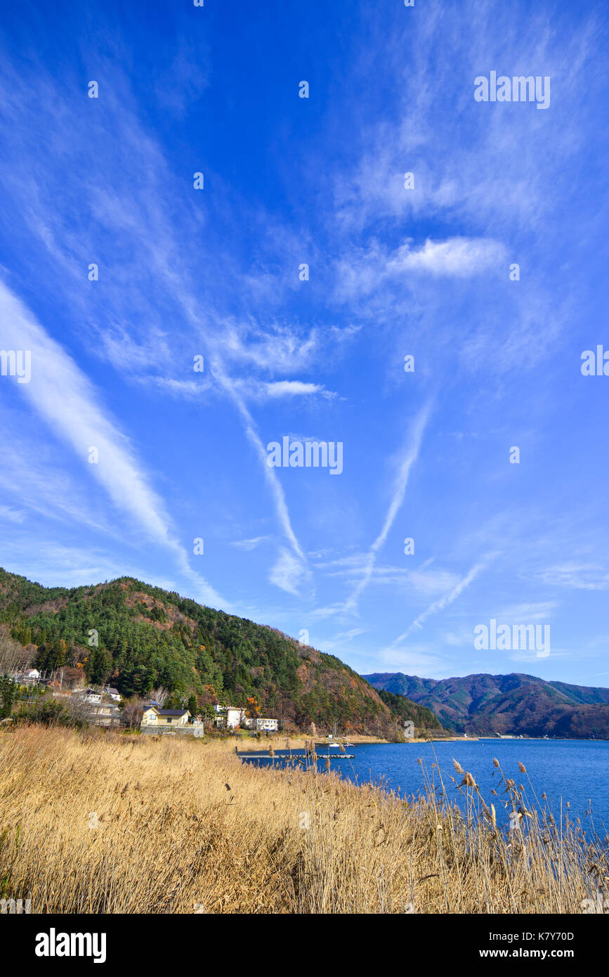 Landscape of Fuji Five Lakes in Yamanashi Prefecture, Japan. Fuji Five ...