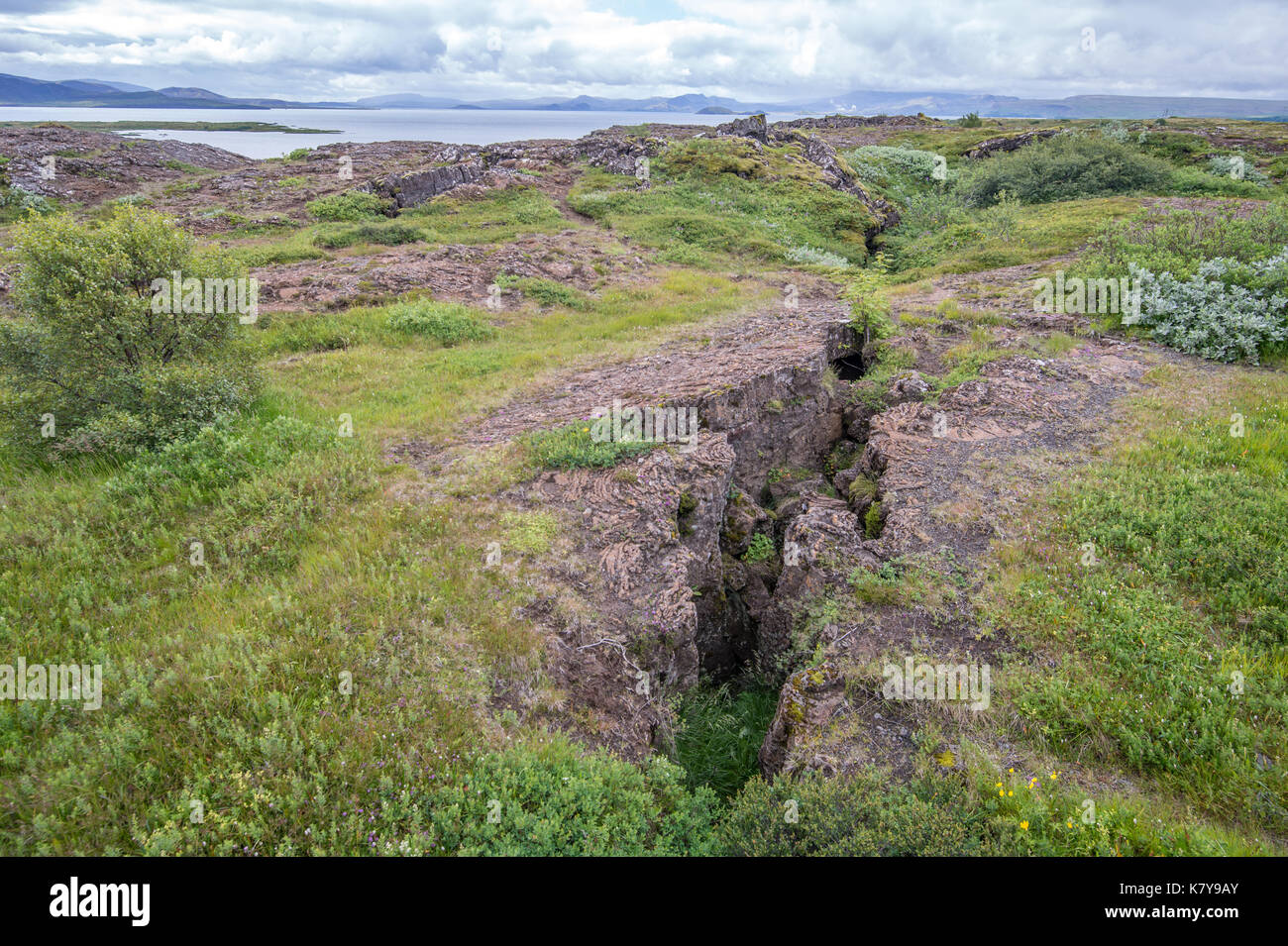 Iceland - Thingvellir, the rift valley that marks the crest of the Mid ...