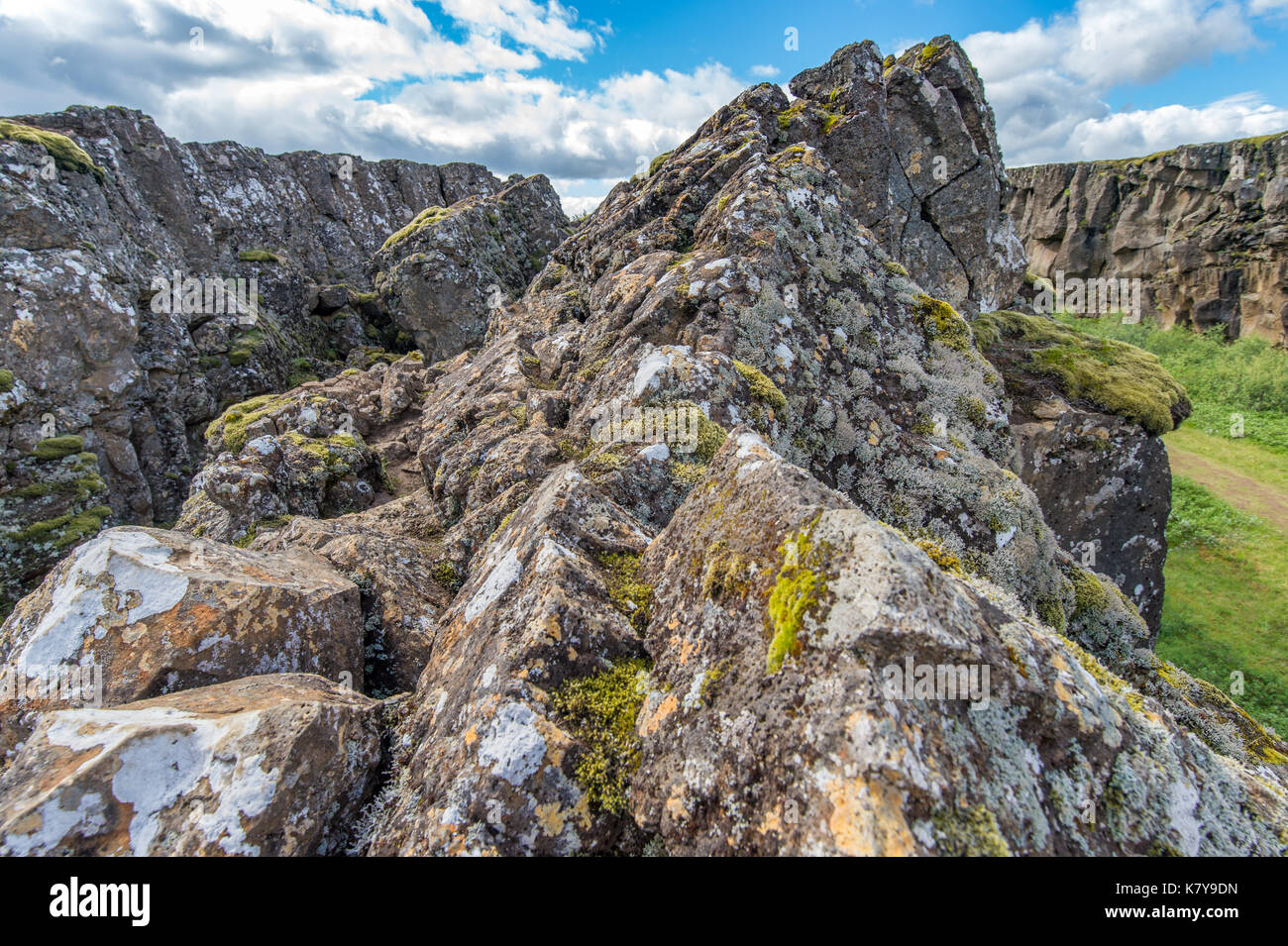 Iceland - Thingvellir, the rift valley that marks the crest of the Mid ...
