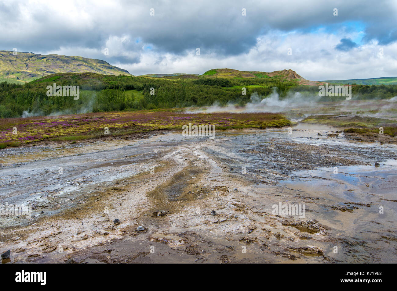Iceland - Geysir hot spring area Stock Photo - Alamy