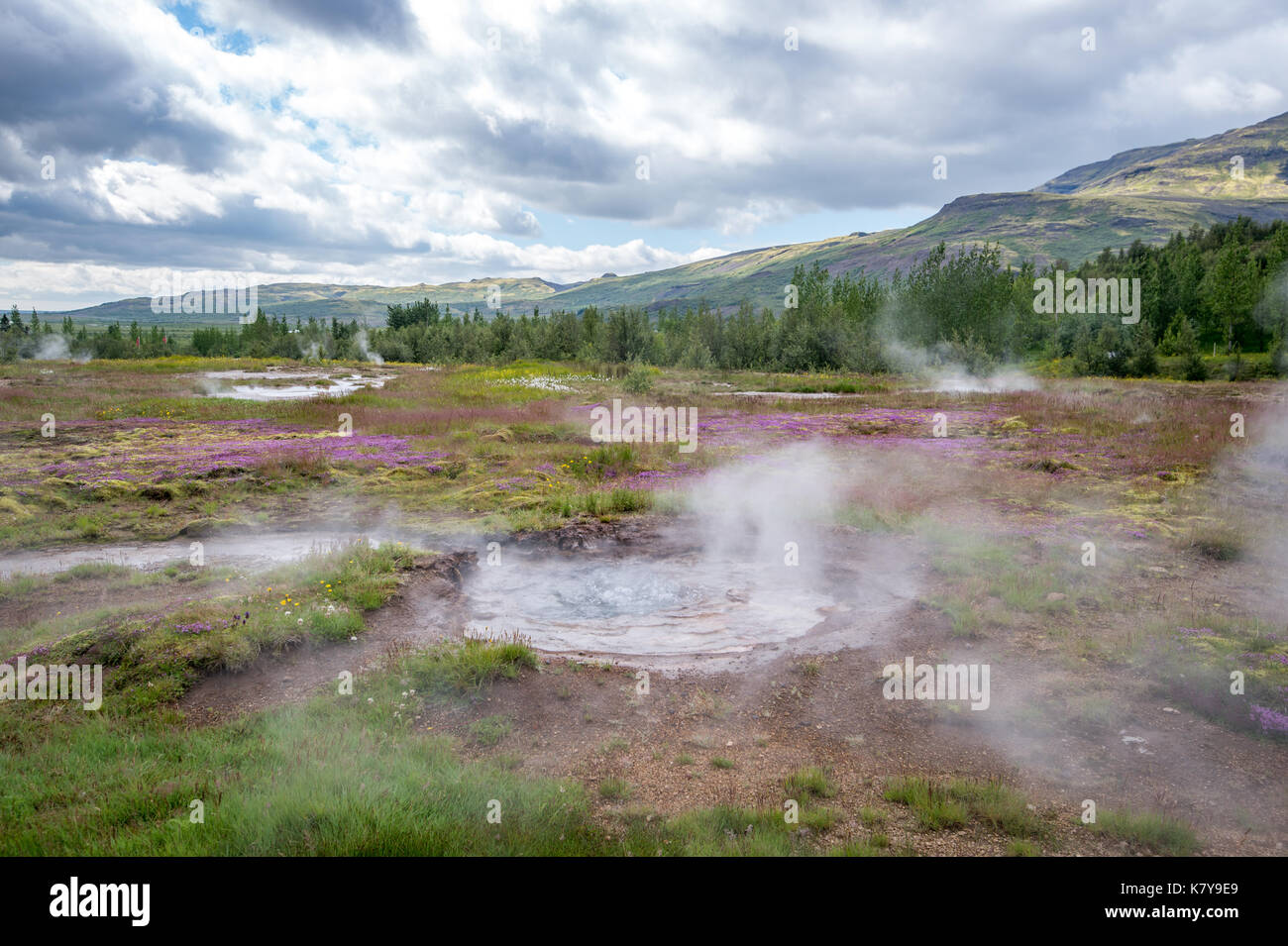 Iceland - Geysir hot spring area Stock Photo - Alamy
