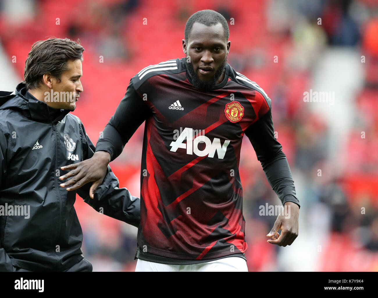 Manchester United's Romelu Lukaku before the Premier League match at ...
