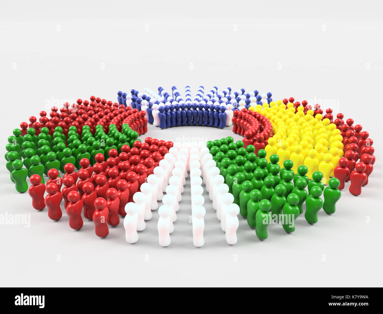 3D Illustration Flag of PIGS countries made of little men walking in ...