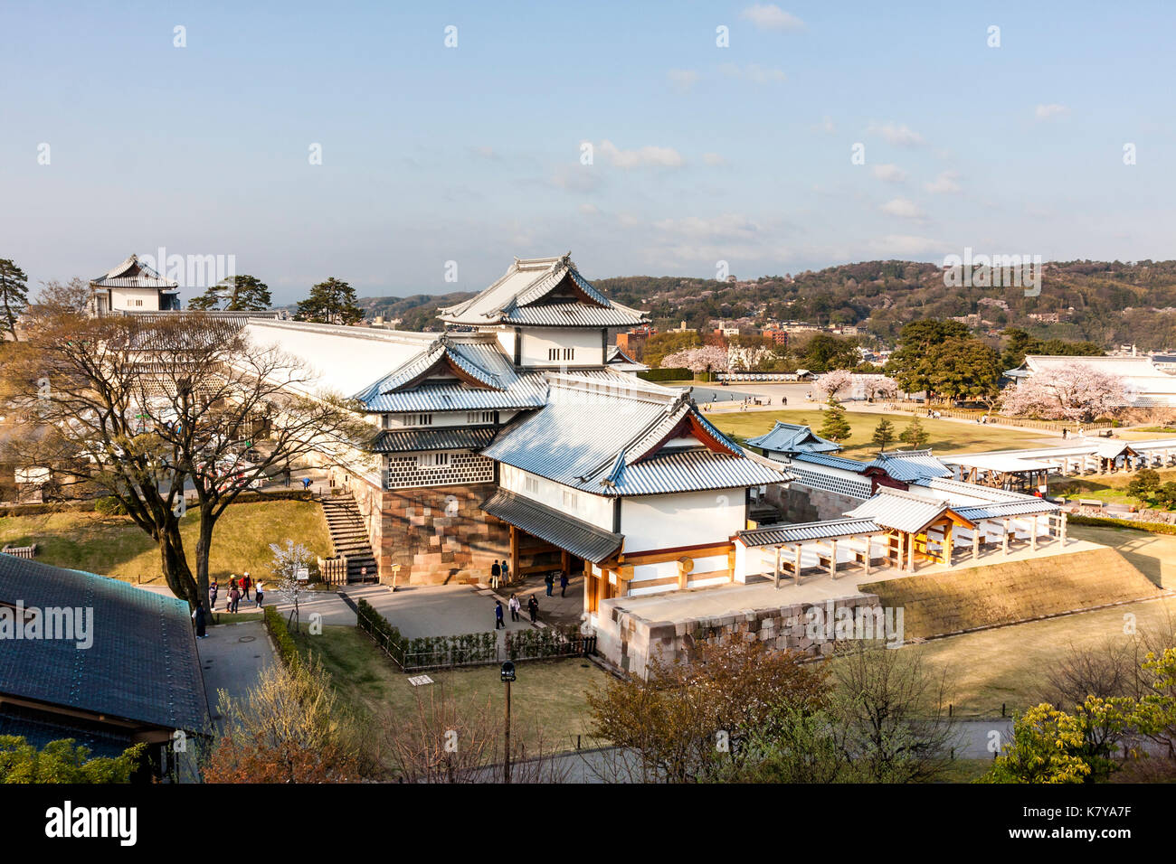 Kanazawa castle, Japan. Reconstructed Masugate gate complex, Hashizume ...