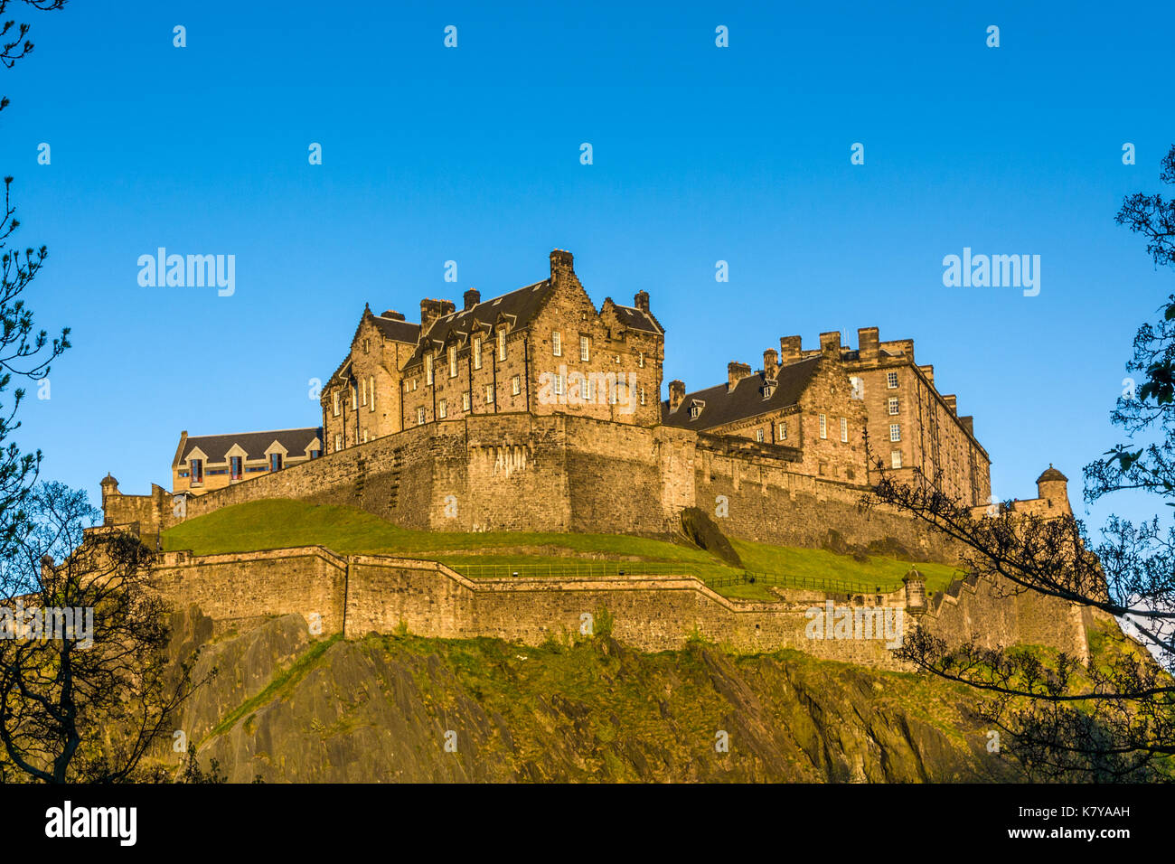 Edinburgh Castle is a historic fortress which dominates the skyline of ...