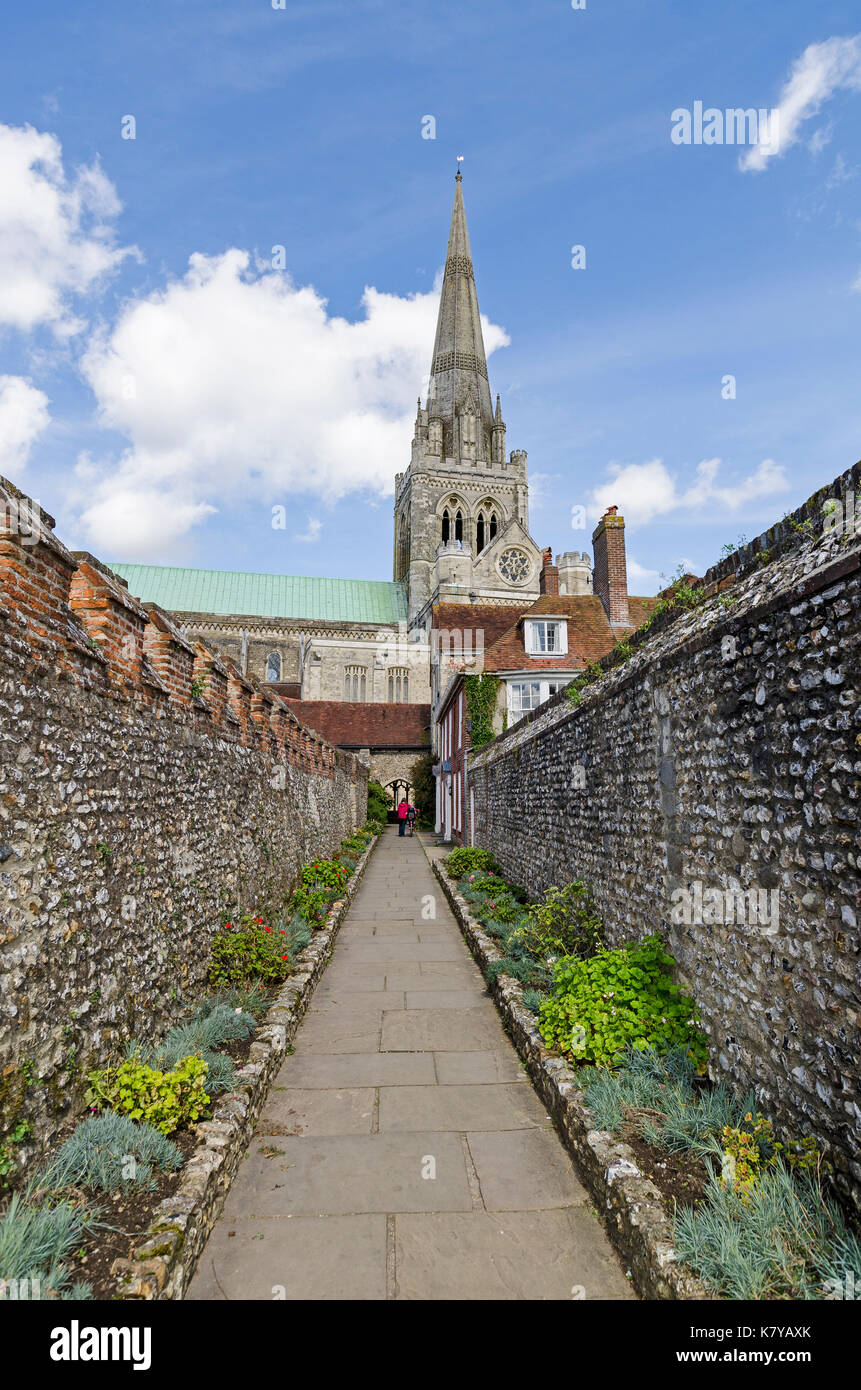 Walk way to chichester cathedral hi-res stock photography and images ...