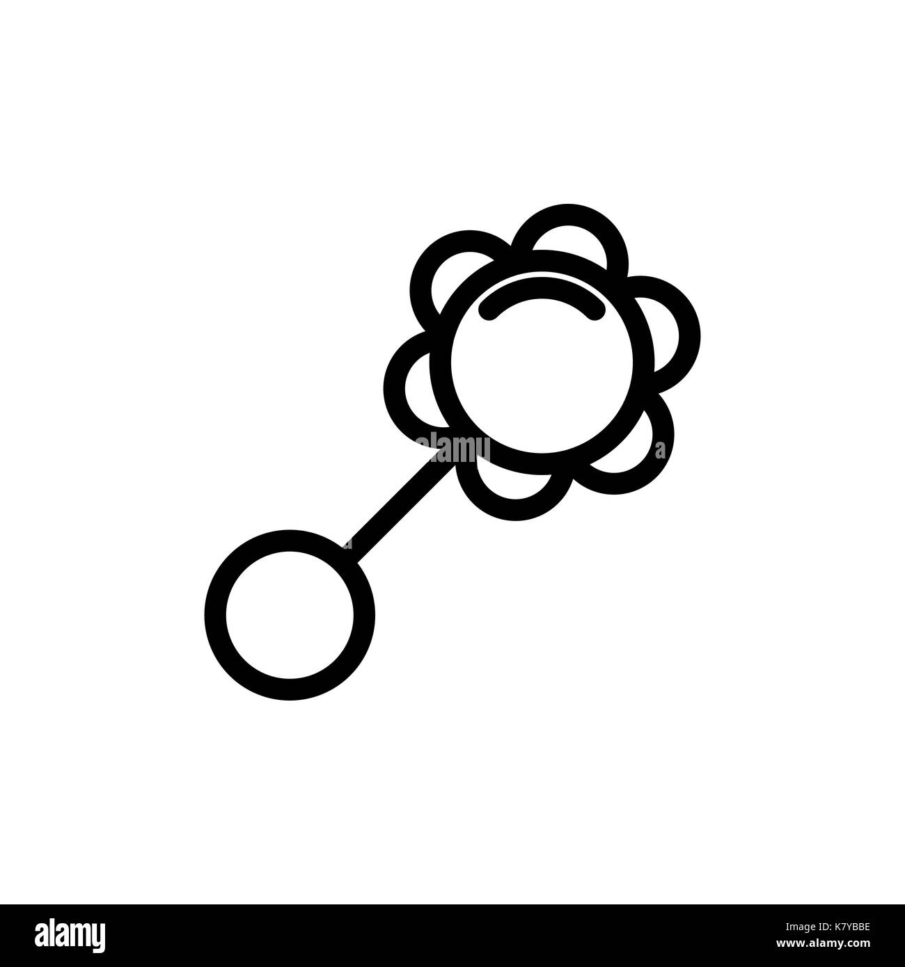 Baby Rattle Clipart Black And White