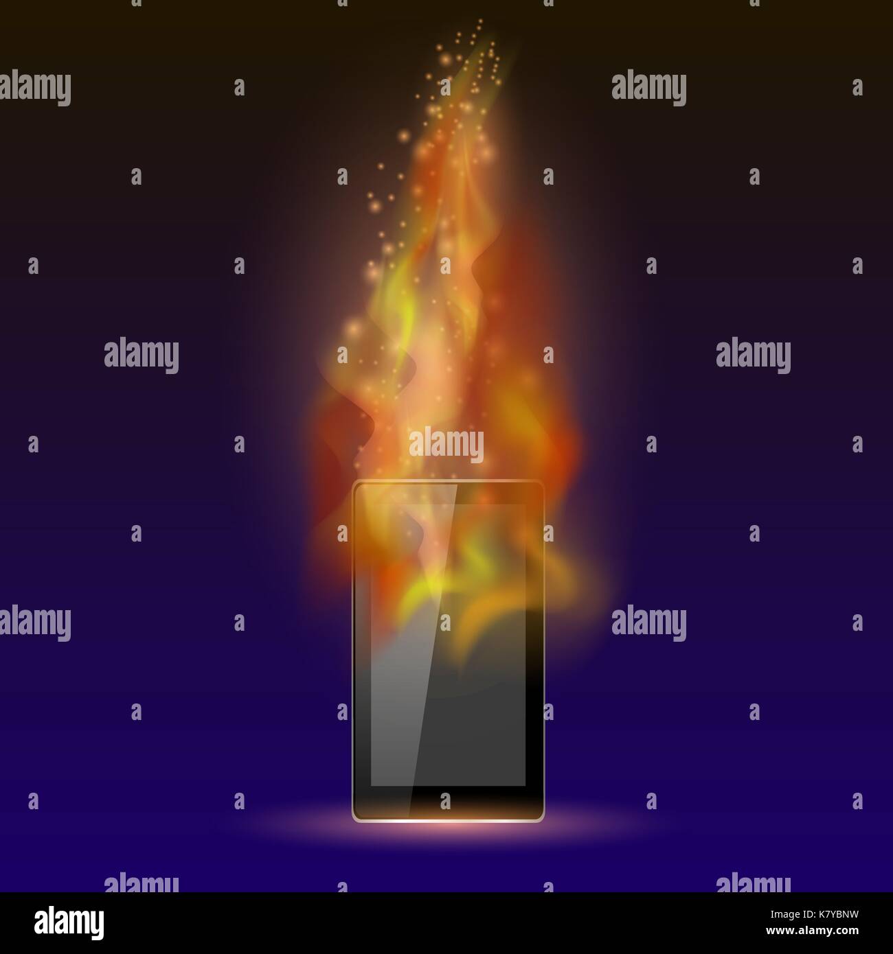 Computer fire Stock Vector Images - Alamy