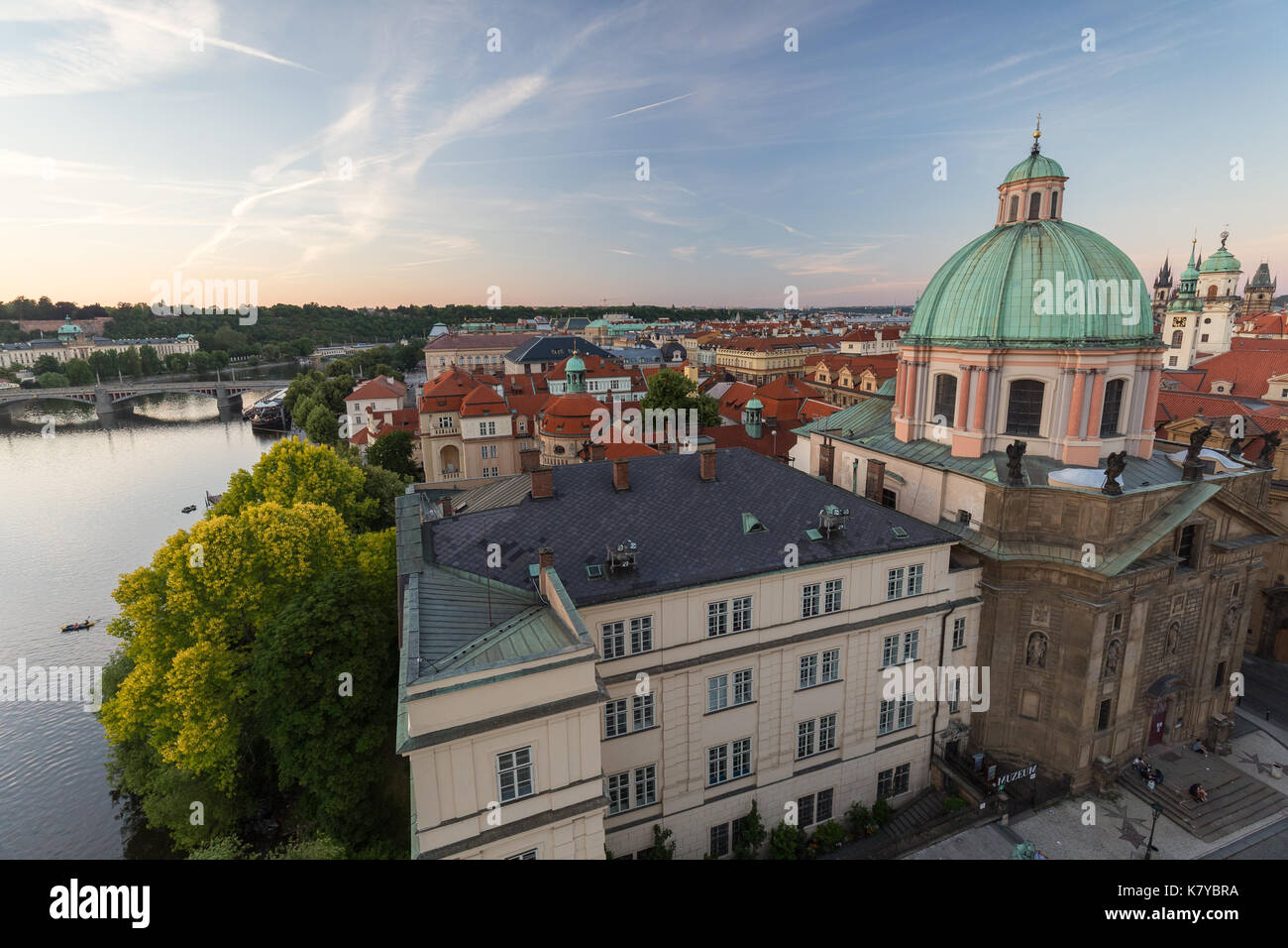 Vltava River, Charles Bridge Museum, St. Francis of Assissi Church and ...