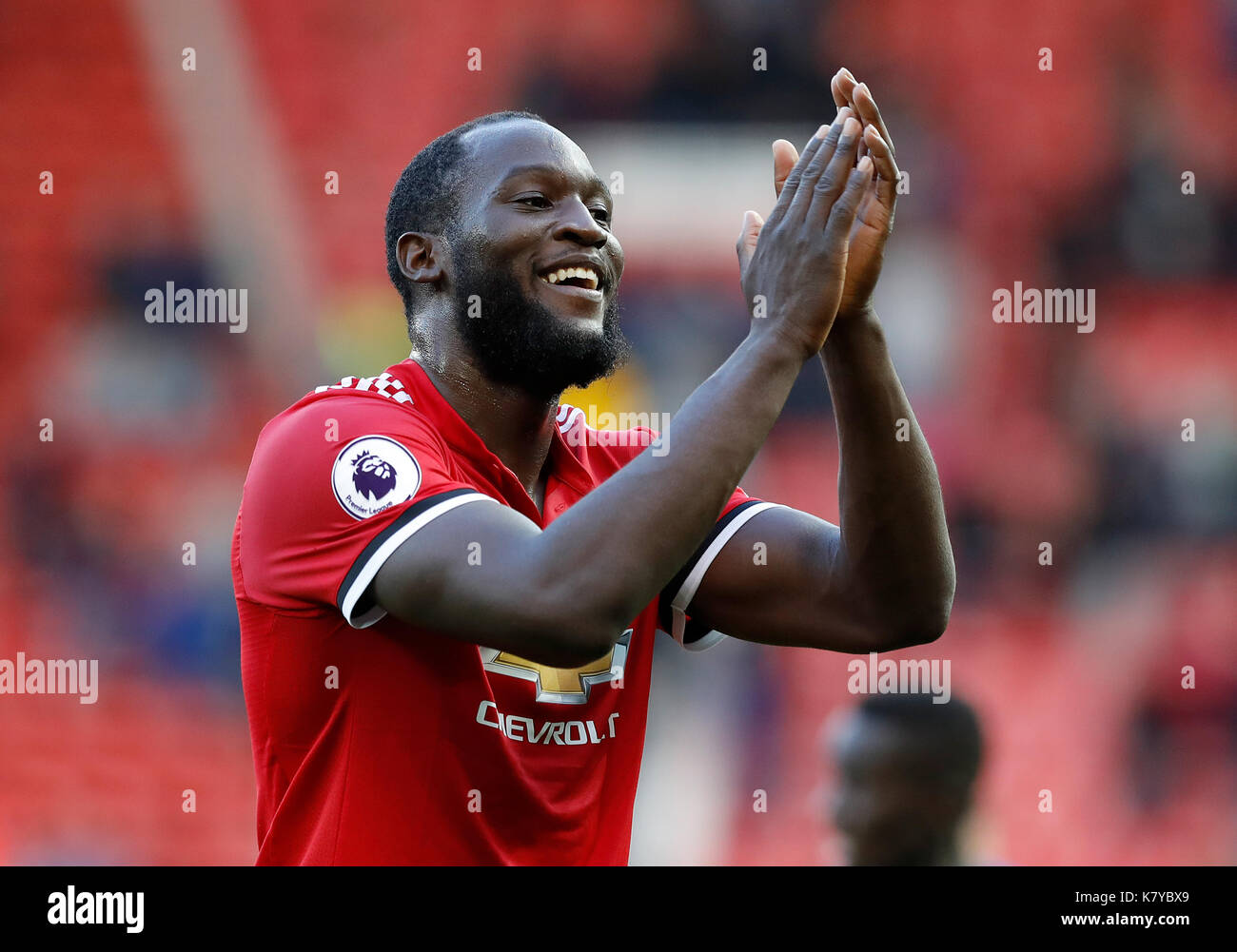 Manchester United's Romelu Lukaku after the Premier League match at Old ...