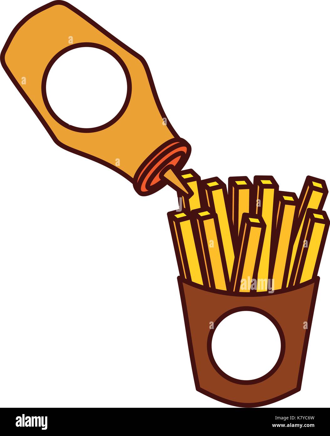 french fries with ketchup fast food fresh Stock Vector Image & Art - Alamy