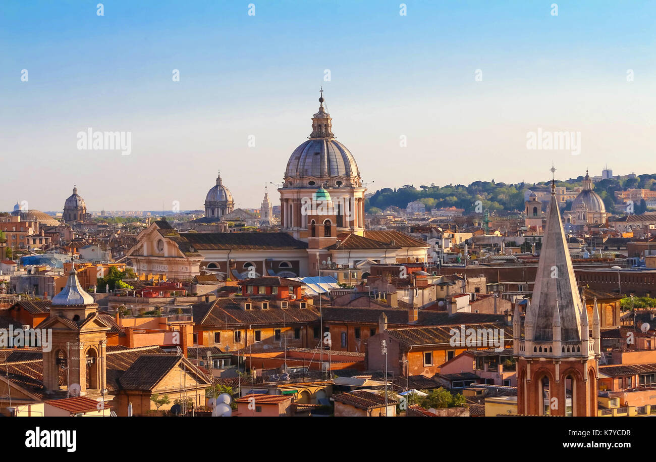 Rome, Italy - Aerial view of the city center Stock Photo - Alamy