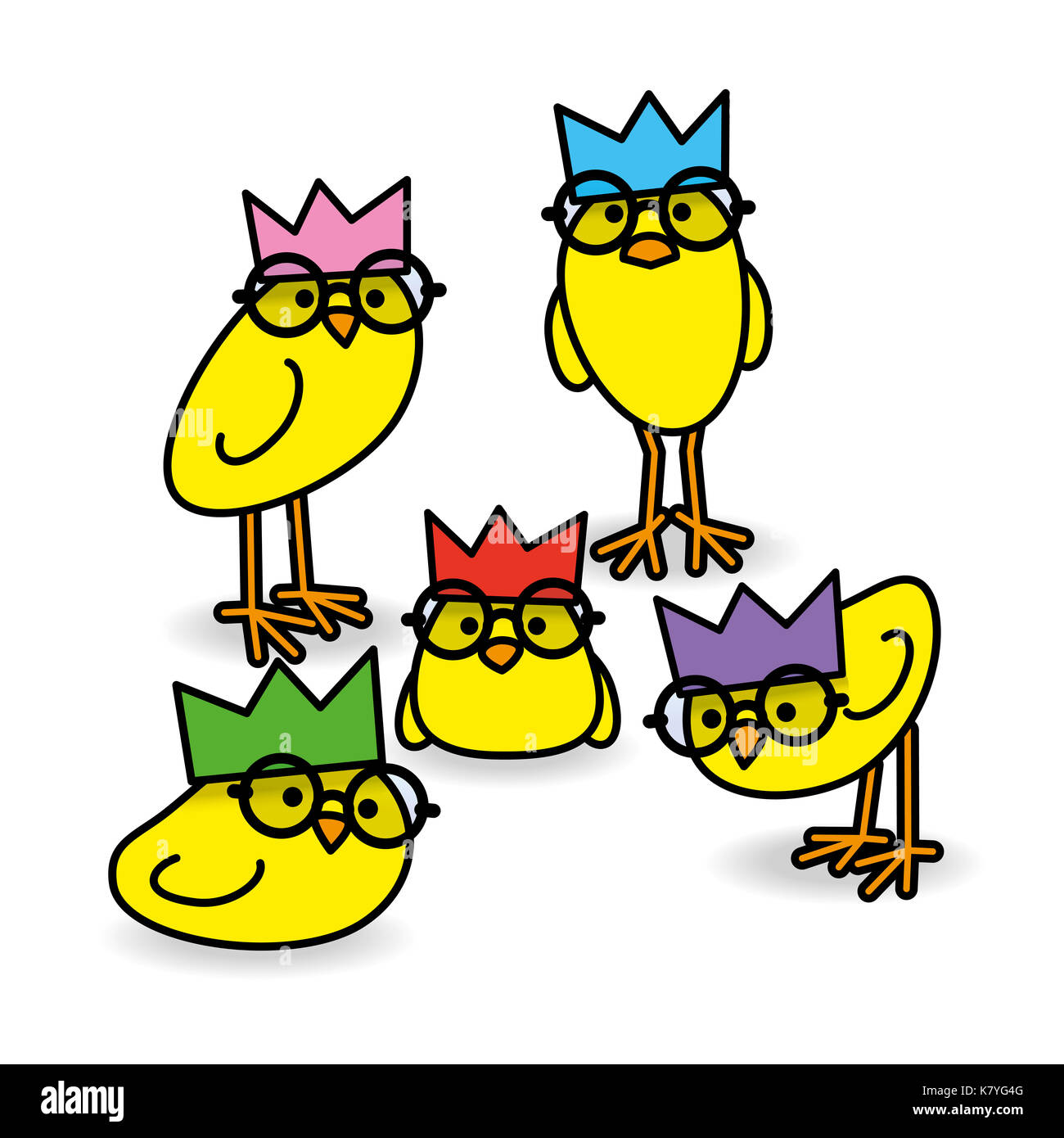 Vector cartoon chicks hi-res stock photography and images - Alamy