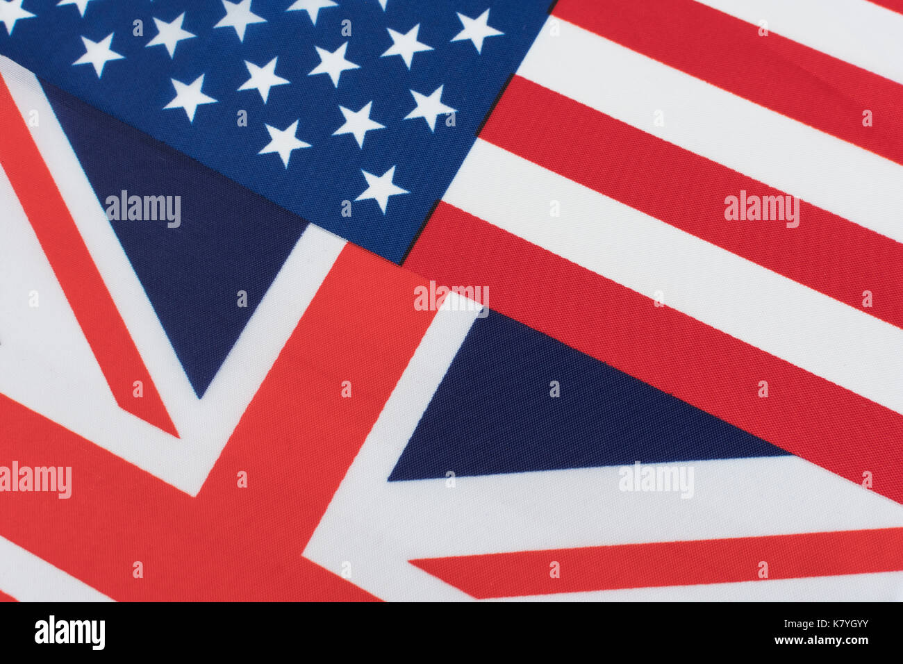 British american flags together hi-res stock photography and images - Alamy