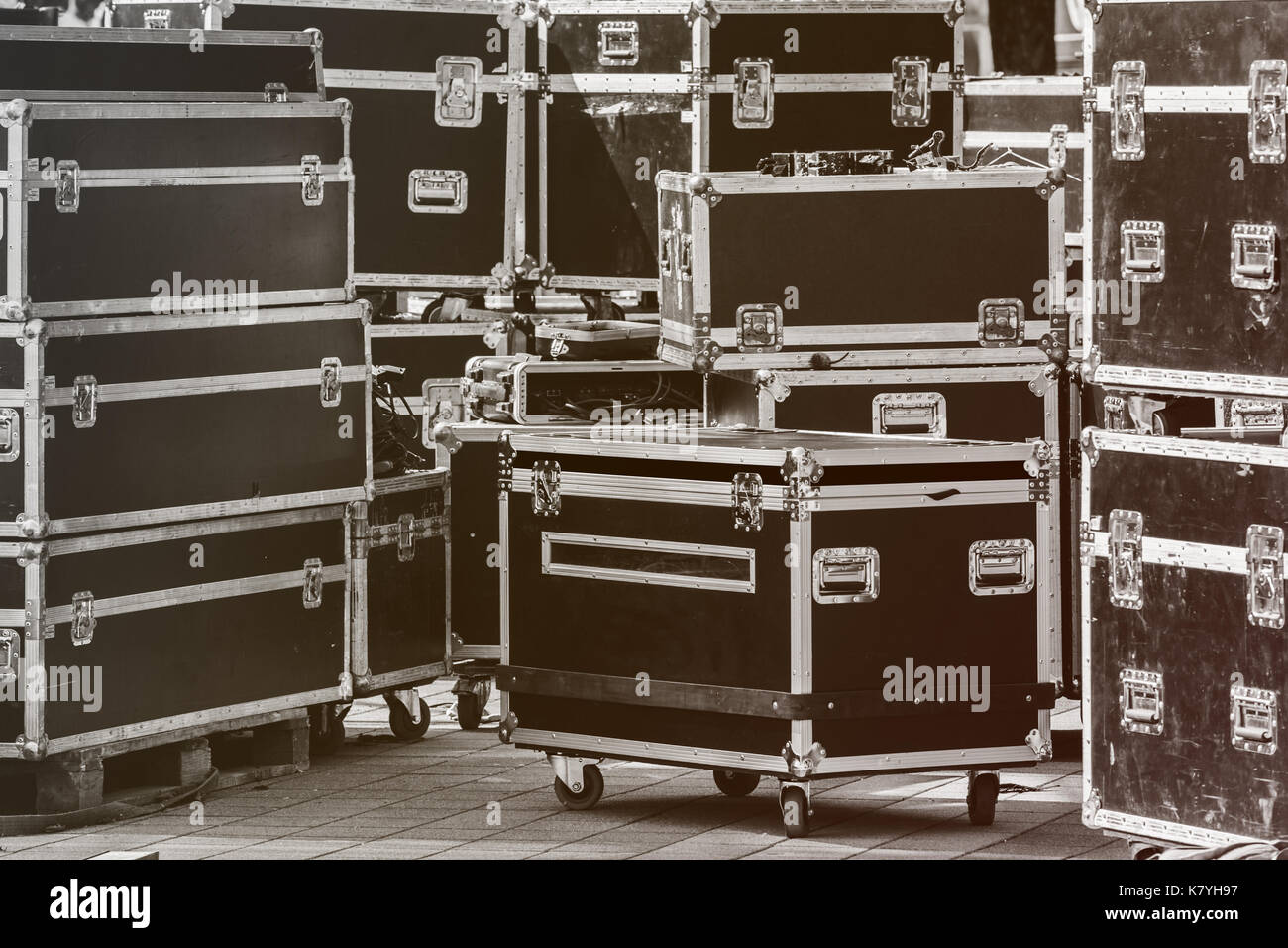 Concert equipment boxes hi-res stock photography and images - Alamy