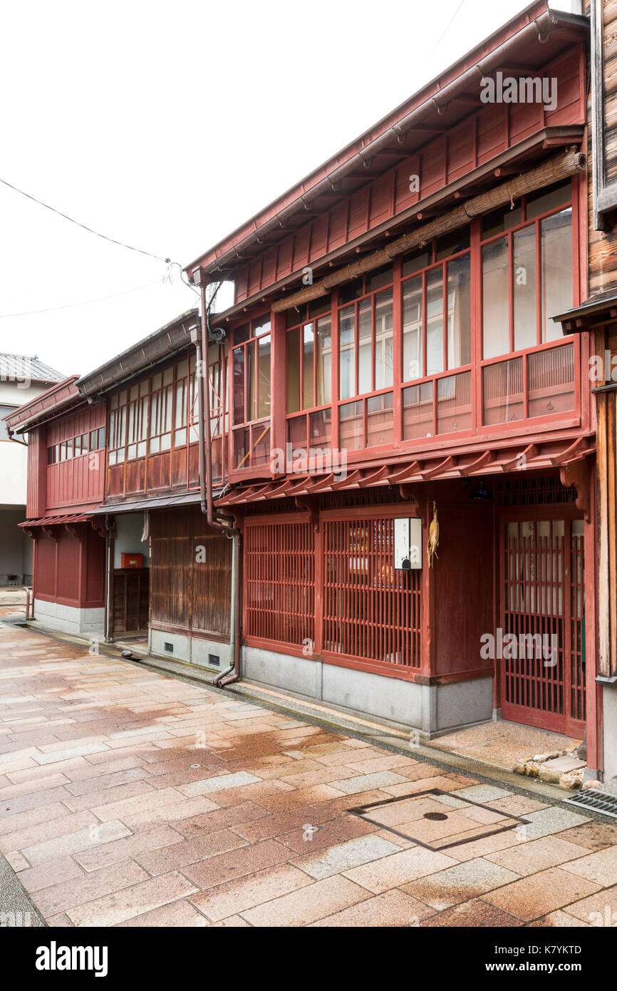 Japan, Kanazawa, Higashi Chaya. Tourist attraction, Edo period street ...