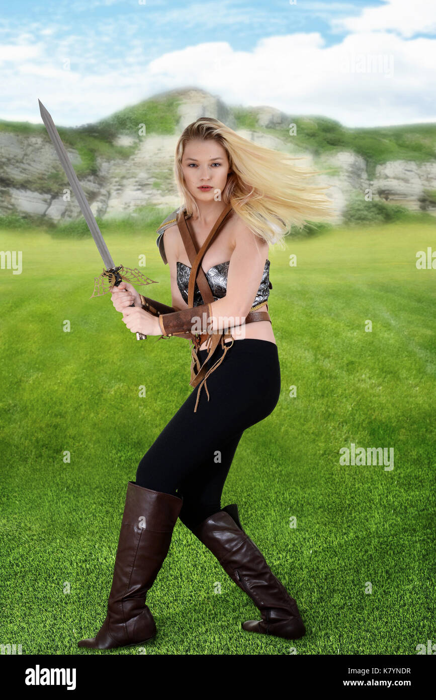 Female warrior hi-res stock photography and images - Alamy