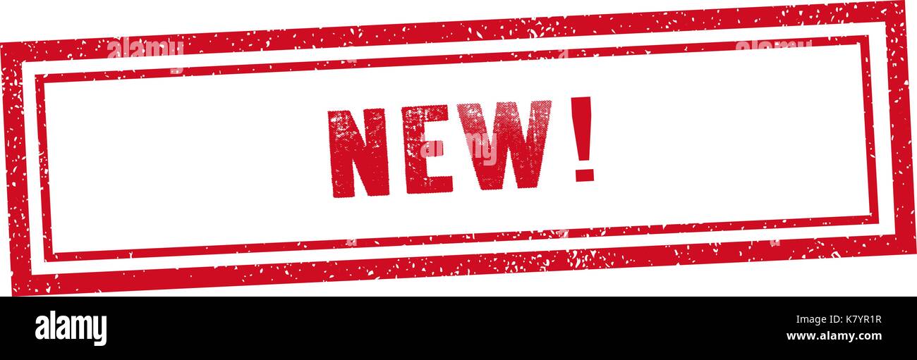 Isolated NEW red stamp seal text message on white background Stock ...