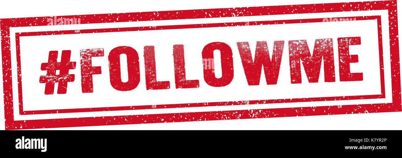 Isolated Follow me red stamp seal text message on white background ...